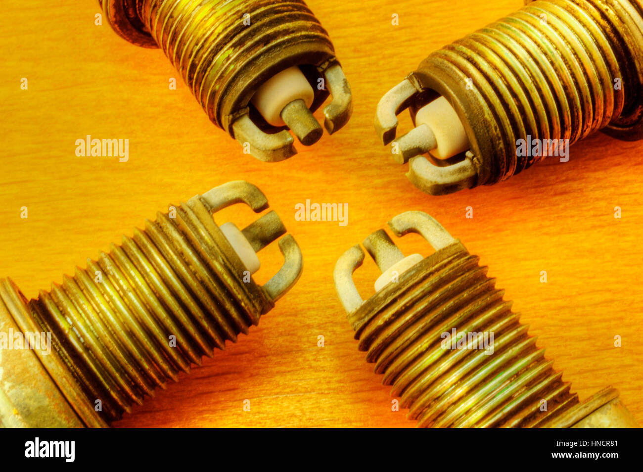 Spark plugs closeup Stock Photo - Alamy