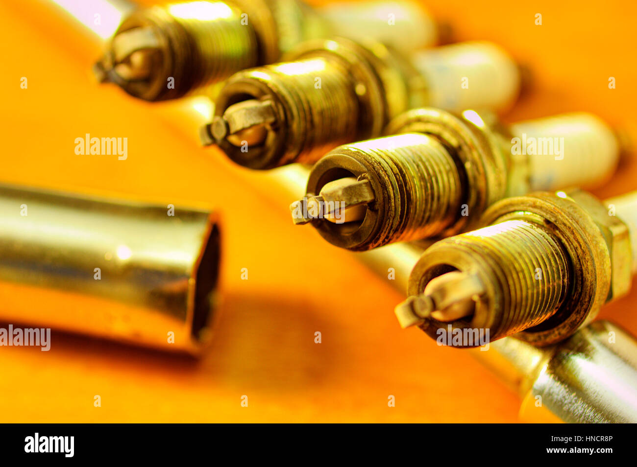 Spark plugs closeup Stock Photo - Alamy