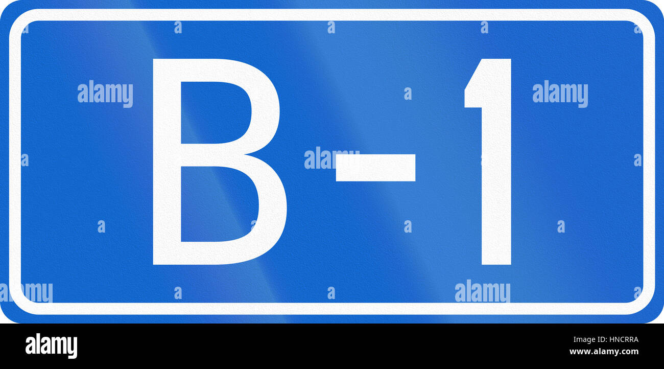 Numbered highway shield in Bosnia and Herzegovina Stock Photo - Alamy