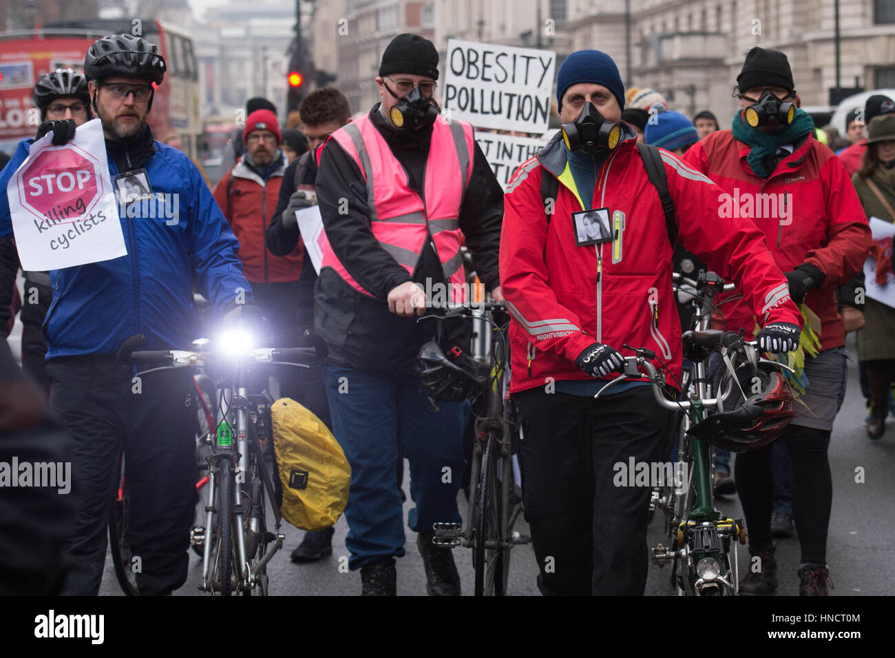 Cyclists protest through central London campaigning for safer roads in ...