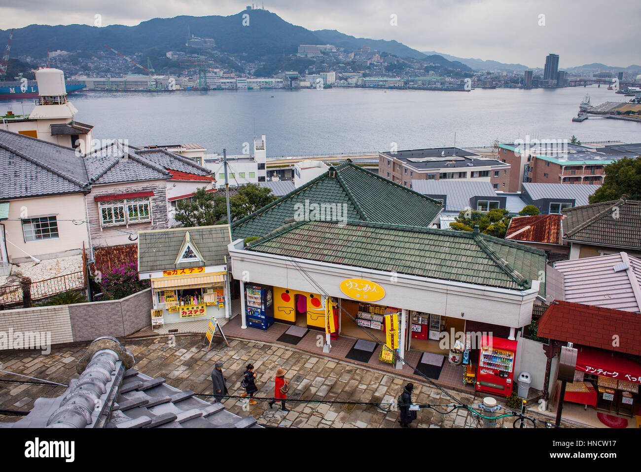 Landscape, Panoramic, townscape, Views from Glover garden, Nagasaki ...