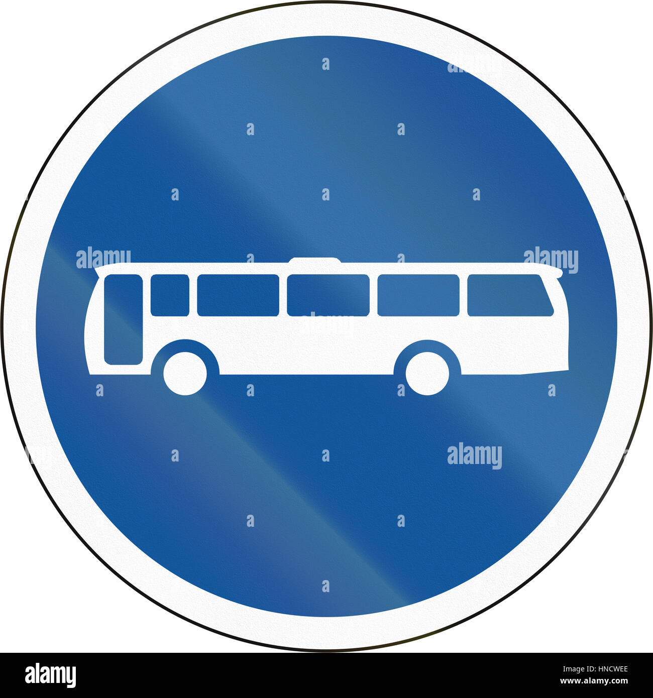 Road sign used in the African country of Botswana - Buses only Stock ...