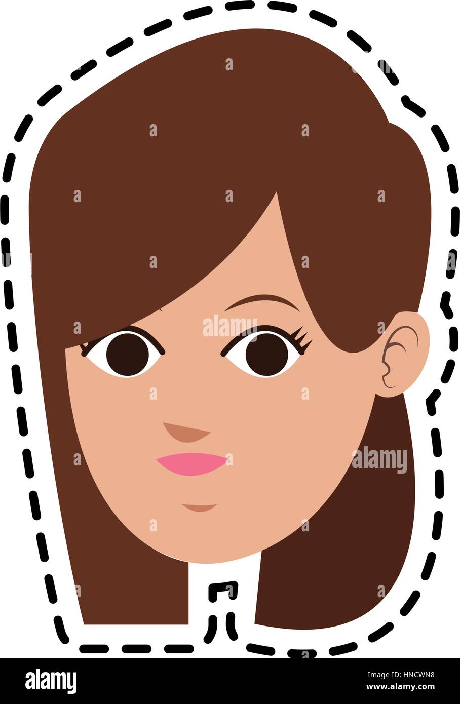 face of young woman icon image vector illustration design Stock Vector ...
