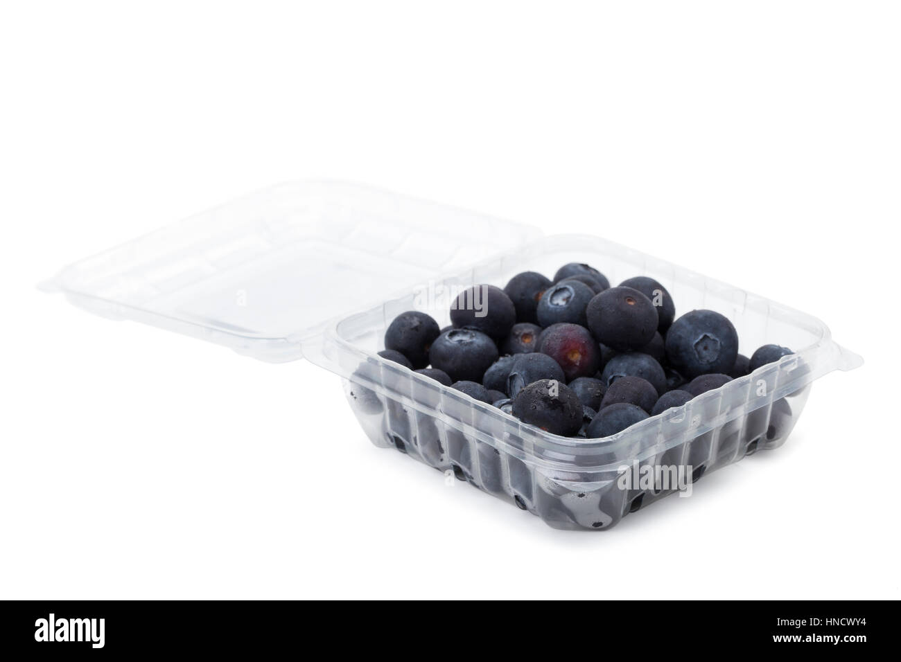 blueberry in plastic package isolated on white background Stock Photo ...