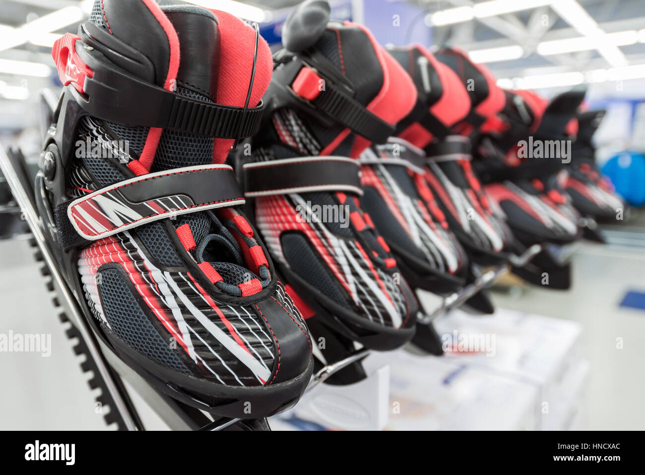 A Mens ice hockey skates in store Stock Photo - Alamy