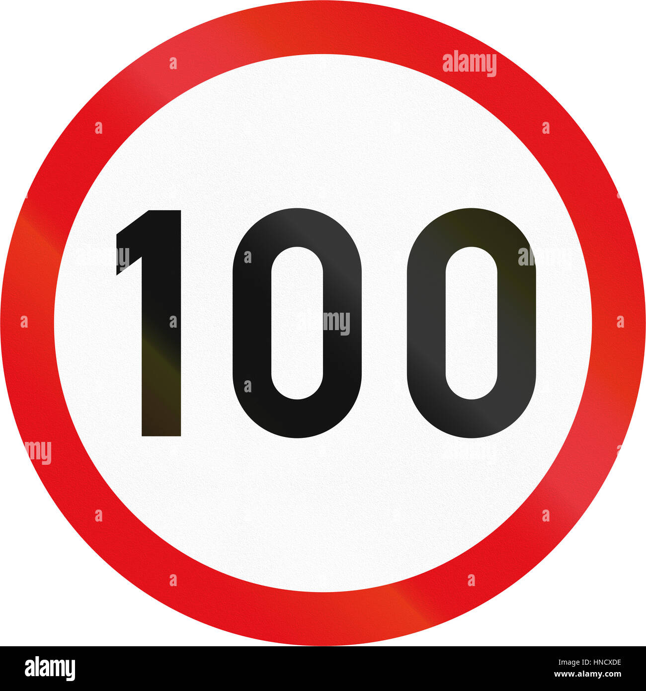 Road sign used in the African country of Botswana - Speed limit Stock ...