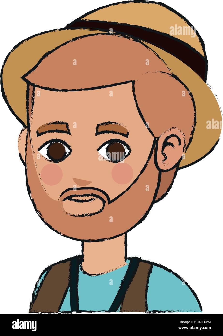 man cartoon icon over white background. colorful design. vector ...