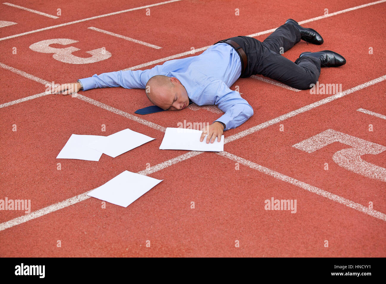 Businessman running on falling hi-res stock photography and images - Alamy