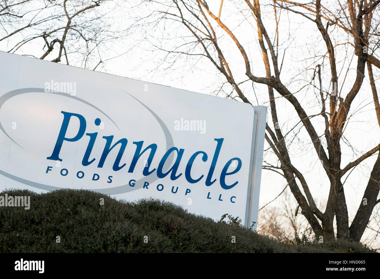 A logo sign outside of a facility occupied by the Pinnacle Foods Group ...