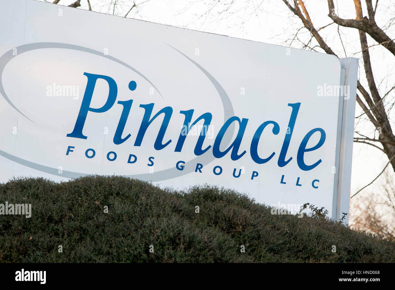A logo sign outside of a facility occupied by the Pinnacle Foods Group in Jackson, Tennessee on ...