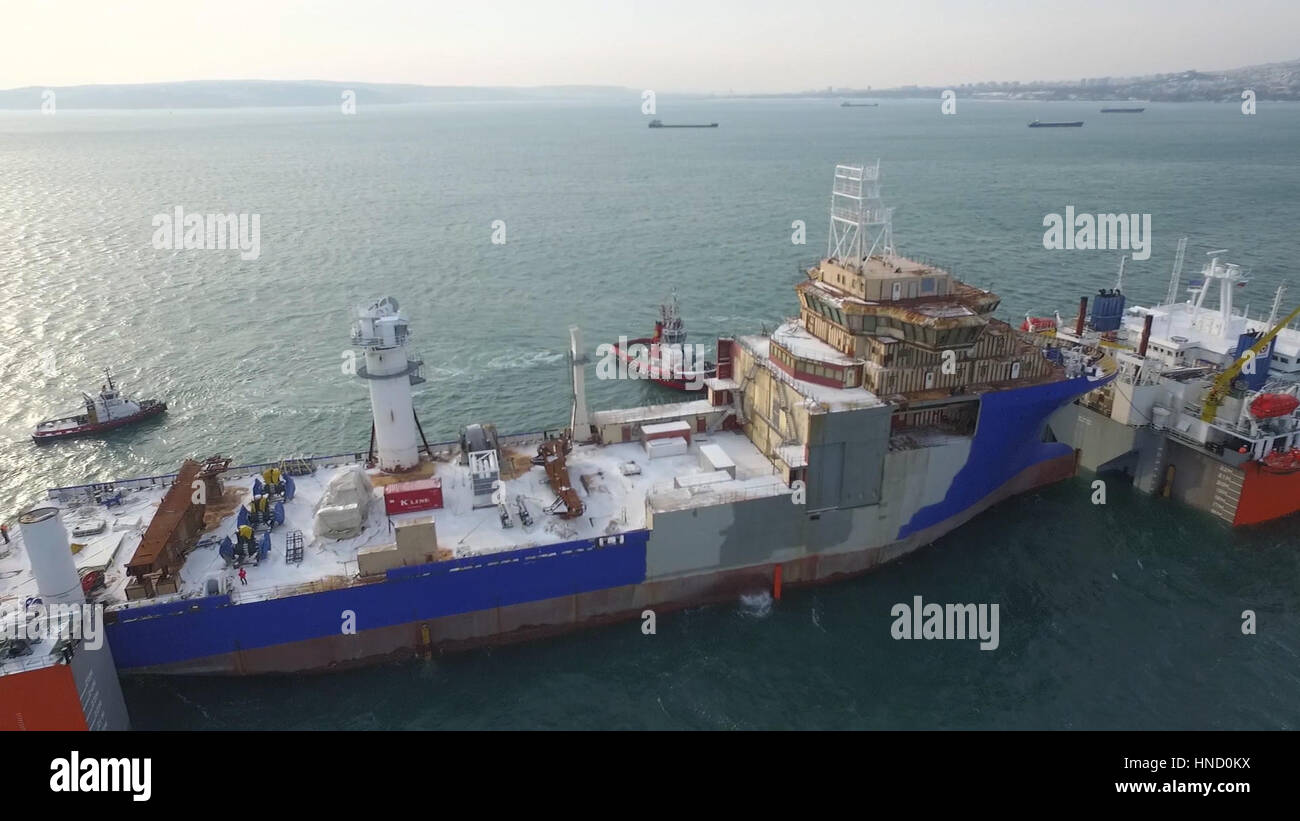 Loaded on the semi-submersible platform ship Transshelf, the body of ...