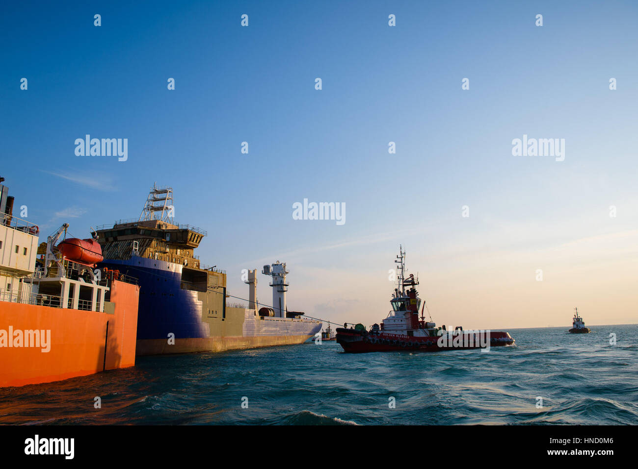 Loaded on the semi-submersible platform ship Transshelf, the body of ...