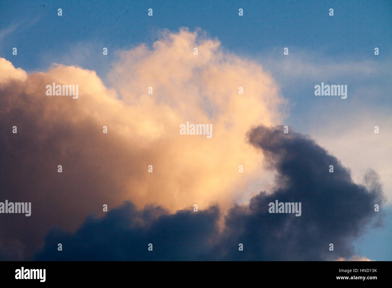 Blue sky and big strong clouds in Crozon Brittany France Stock Photo ...