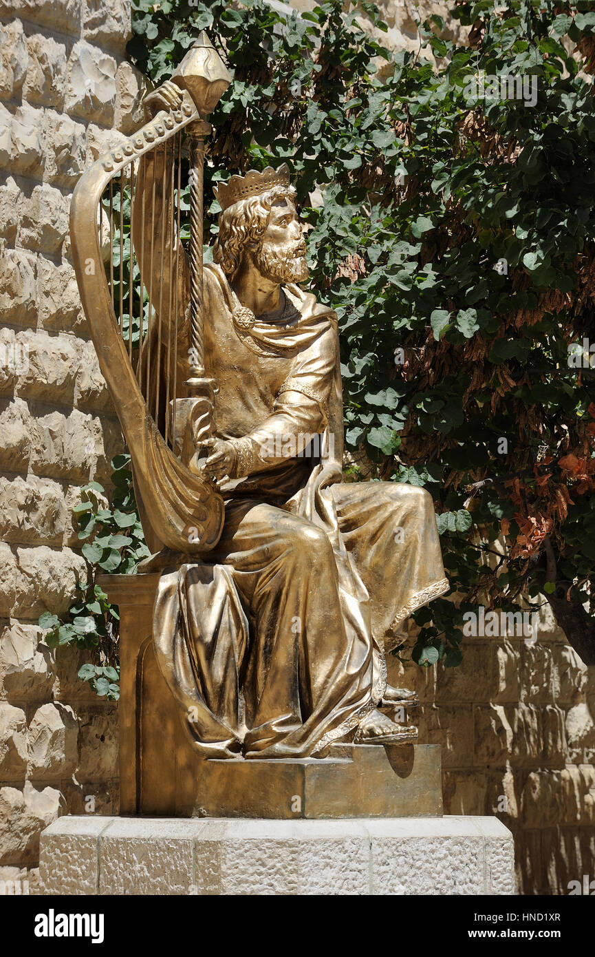 Monument to King David on the Mount Zion in Jerusalem Stock Photo - Alamy