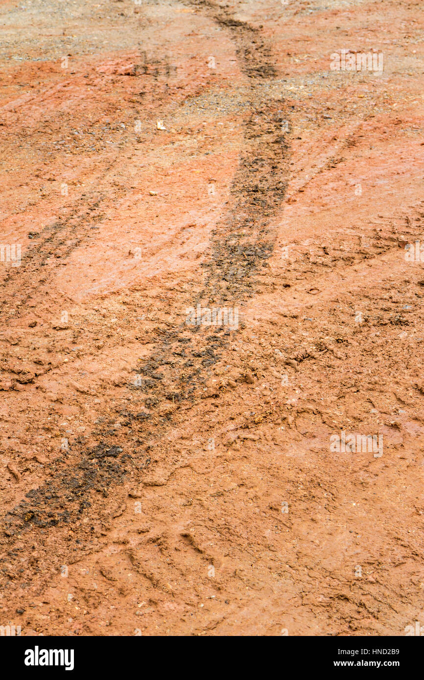 Wheel tracks on red mud hi-res stock photography and images - Alamy