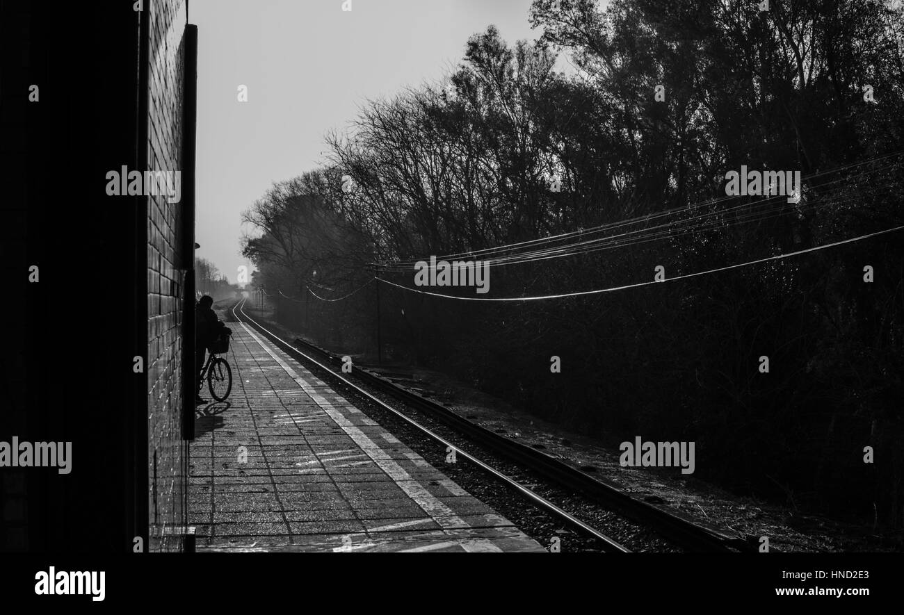 Moment of waiting Black and White Stock Photos & Images - Alamy