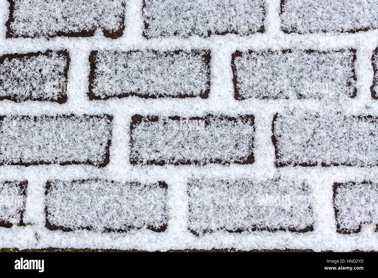 snow on brick background texture Stock Photo - Alamy