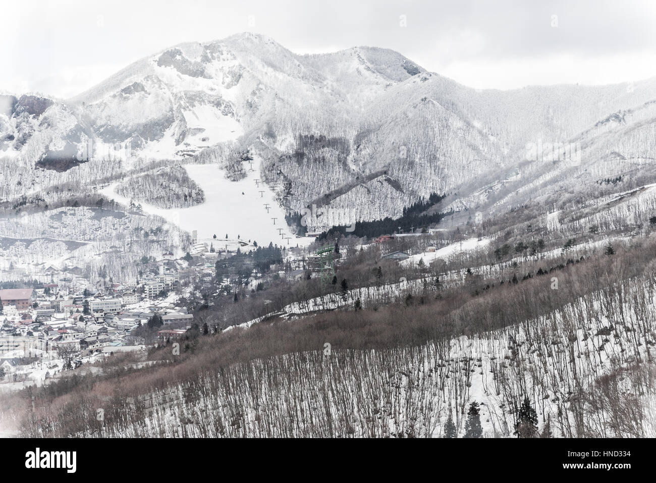 Winter landscape in the Mount Zao that located on the Yamagata-Miyagi ...
