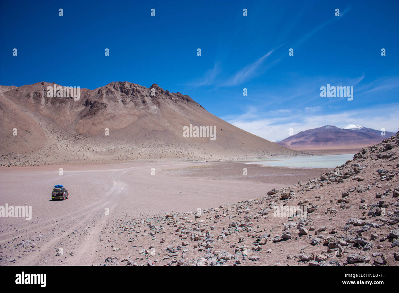Bolivia Salar de Uyuni altiplano landscape volcano lake and desert ...