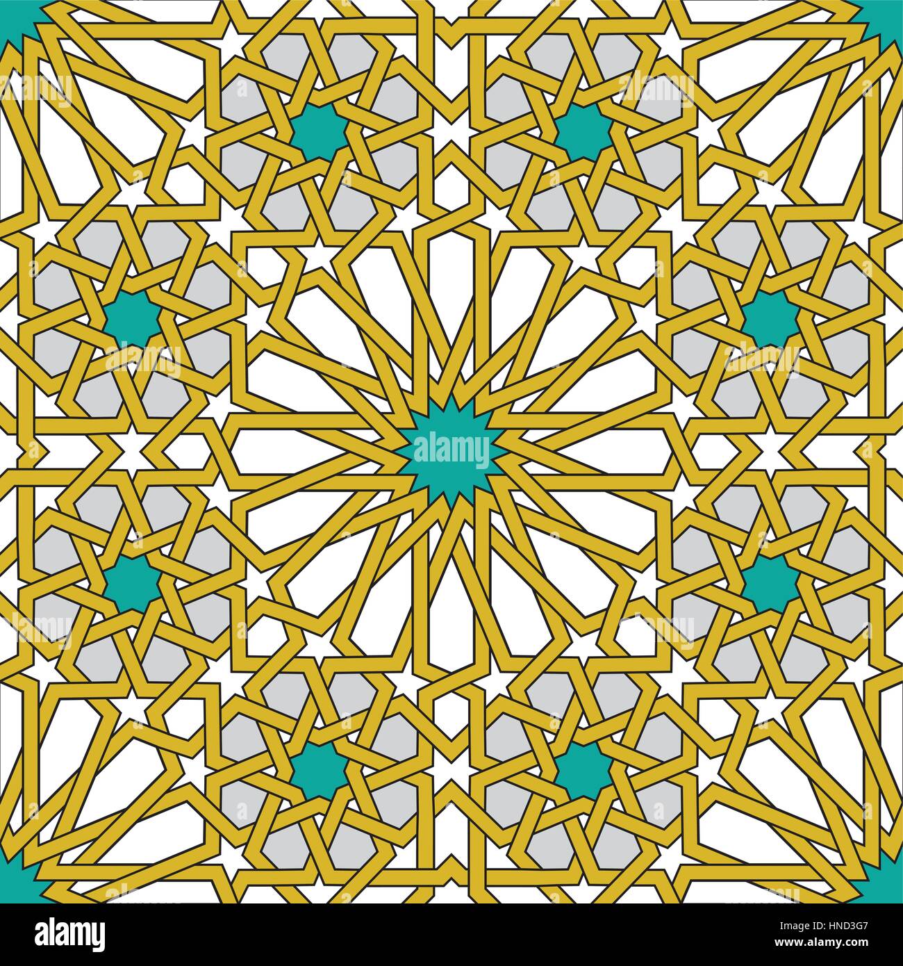 Islamic geometric green pattern background Stock Vector Images - Alamy