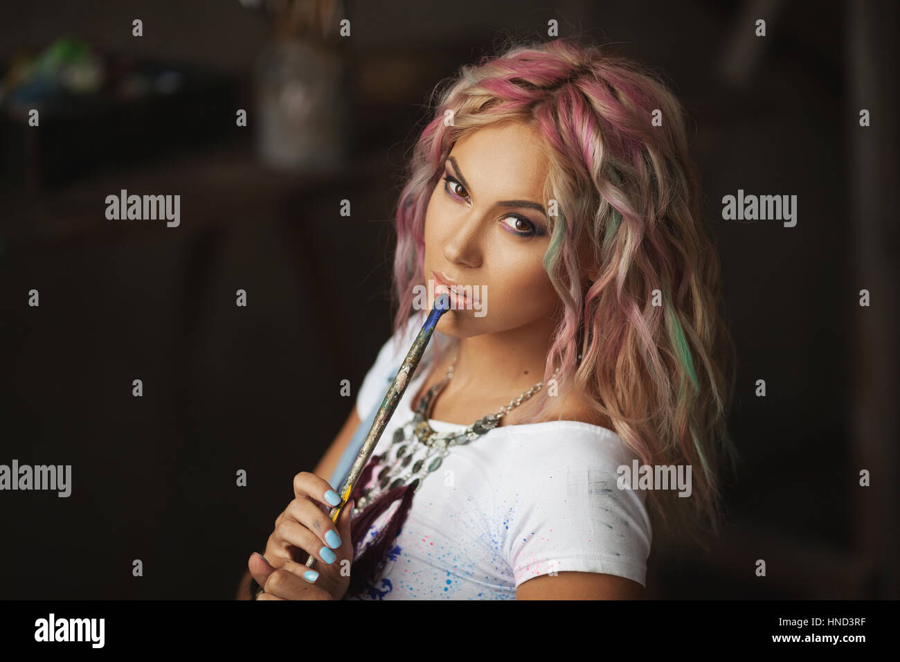 Brush artwork hi-res stock photography and images - Alamy