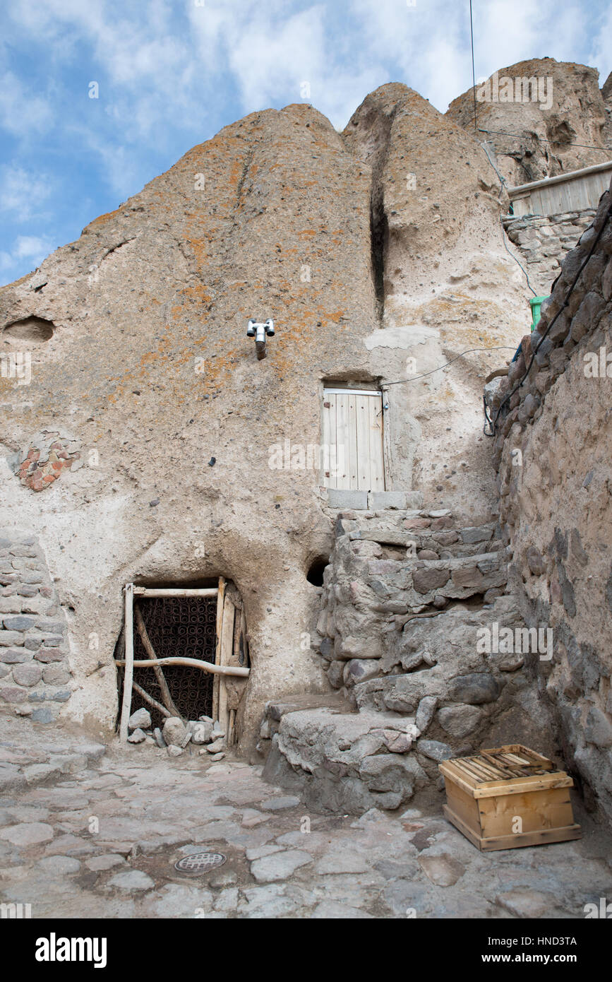 Traditional cliff dwellings of ancient village of Kandovan, East ...