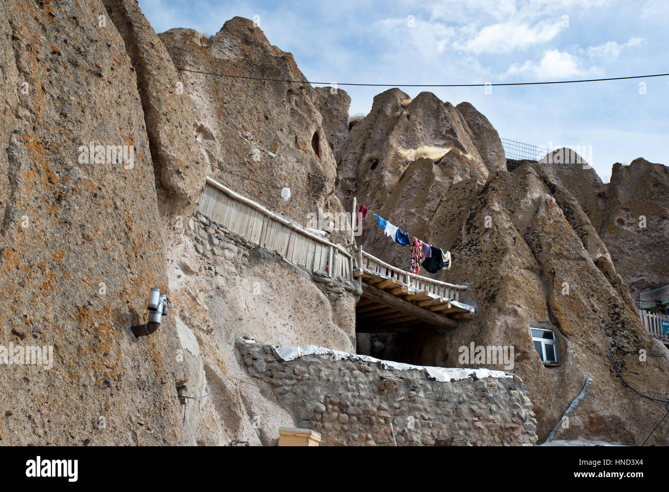 Traditional cliff dwellings of ancient village of Kandovan, East ...