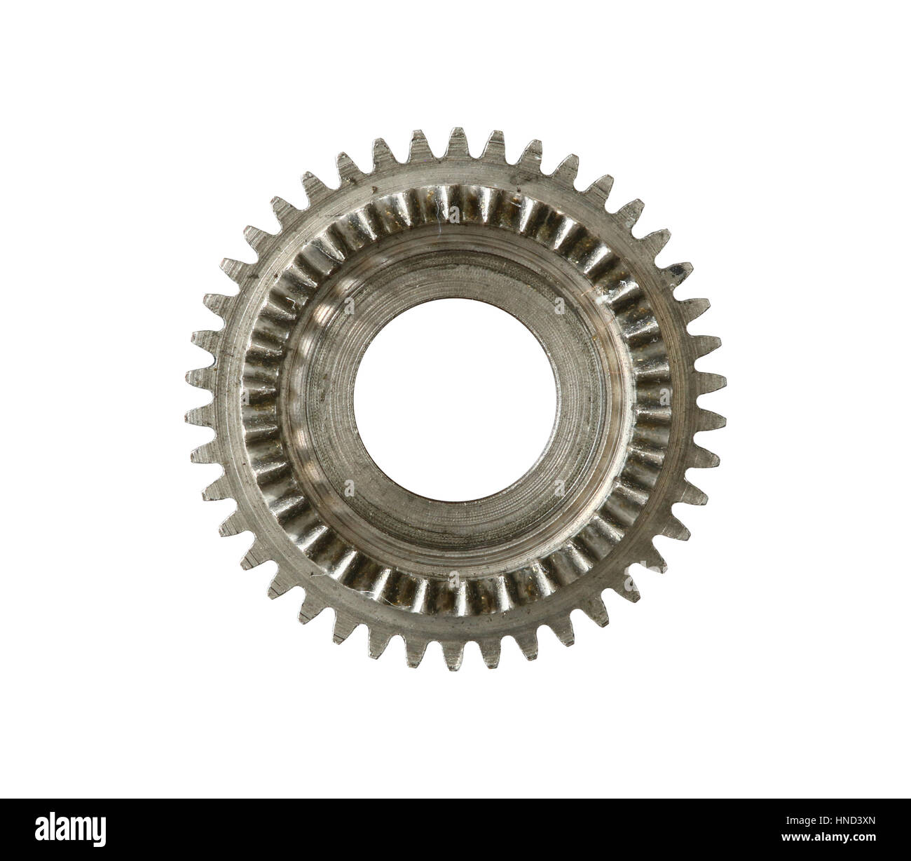 Part of clockwork mechanism isolated on white background - gears Stock ...