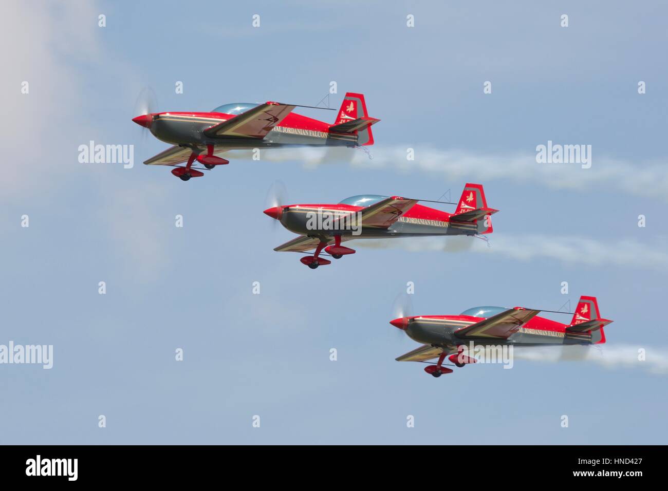 Royal Jordanian Falcons aerobatic display team Stock Photo - Alamy