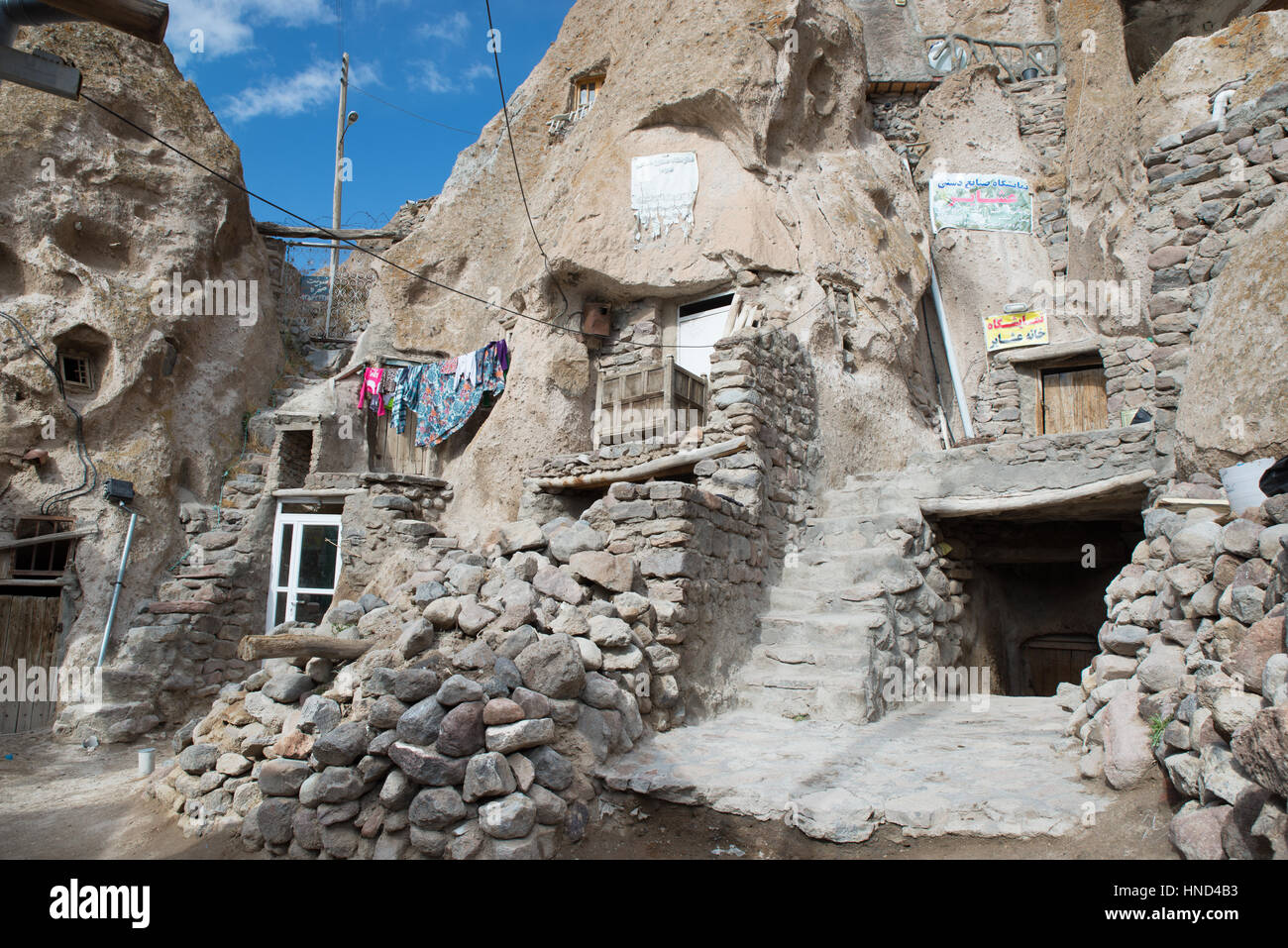 Traditional cliff dwellings of ancient village of Kandovan, East ...