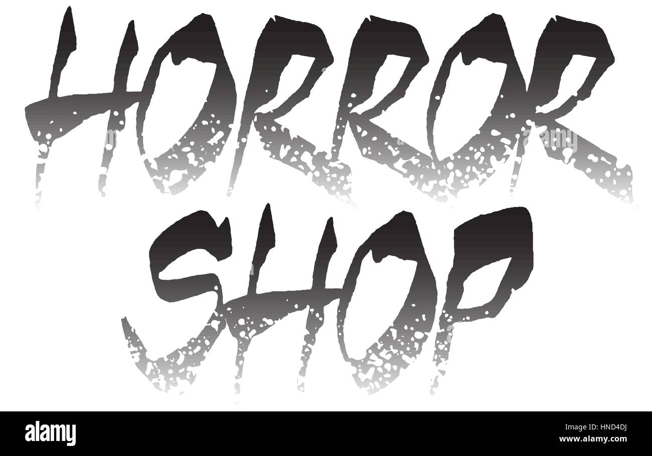 horror shop black logo template on white background Stock Vector Image ...