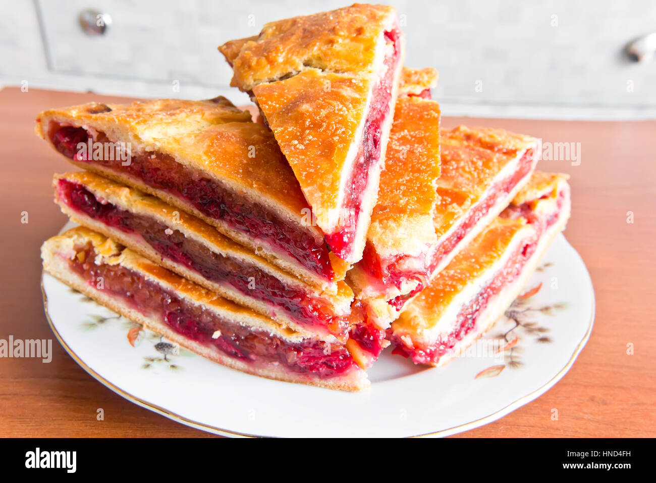 Photo of Russian Traditional handmade ruddy pie Stock Photo - Alamy