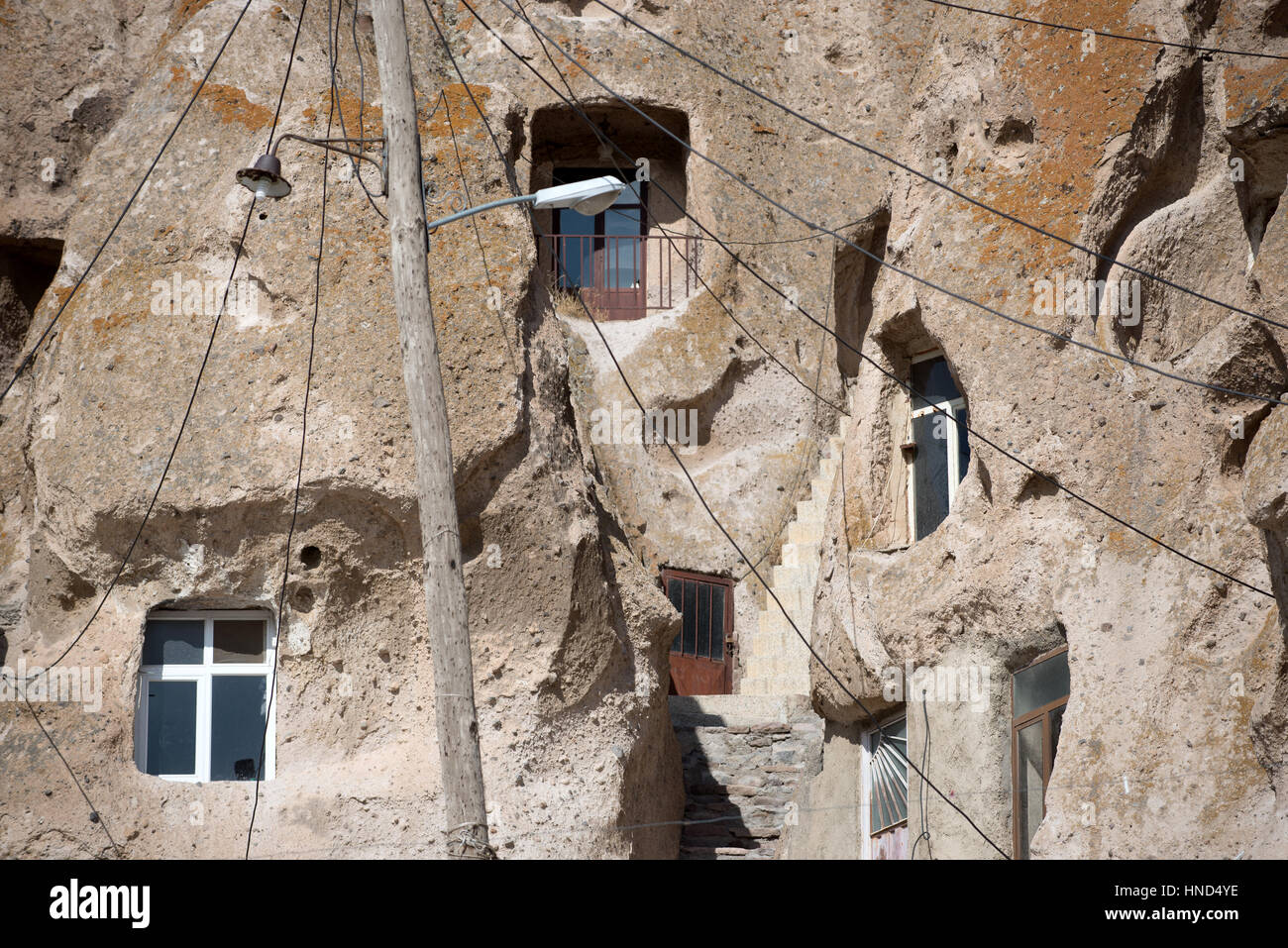 Traditional cliff dwellings of ancient village of Kandovan, East ...