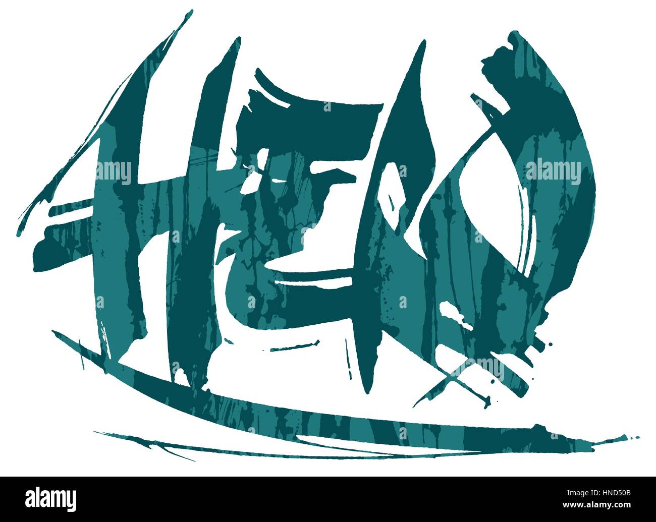 Hero.Vector hand-drawn lettering.Cadet blue and teal colors cola pen ...