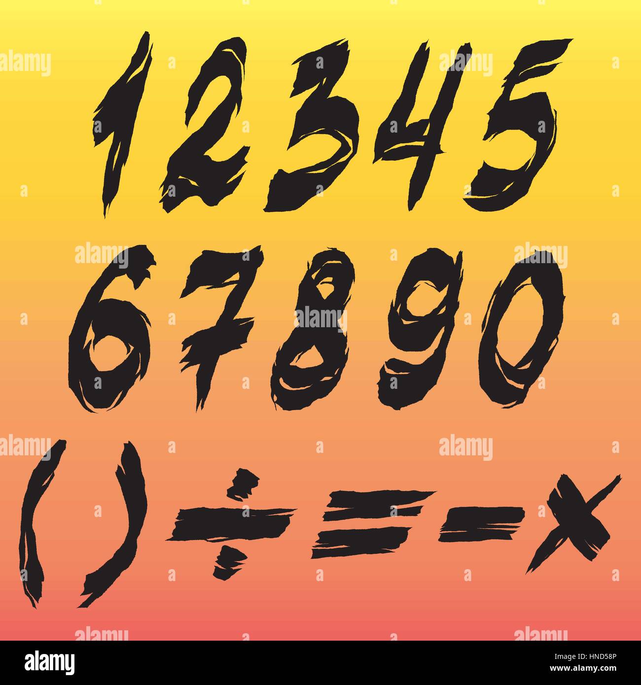 Arabic numbers Stock Vector Images - Alamy