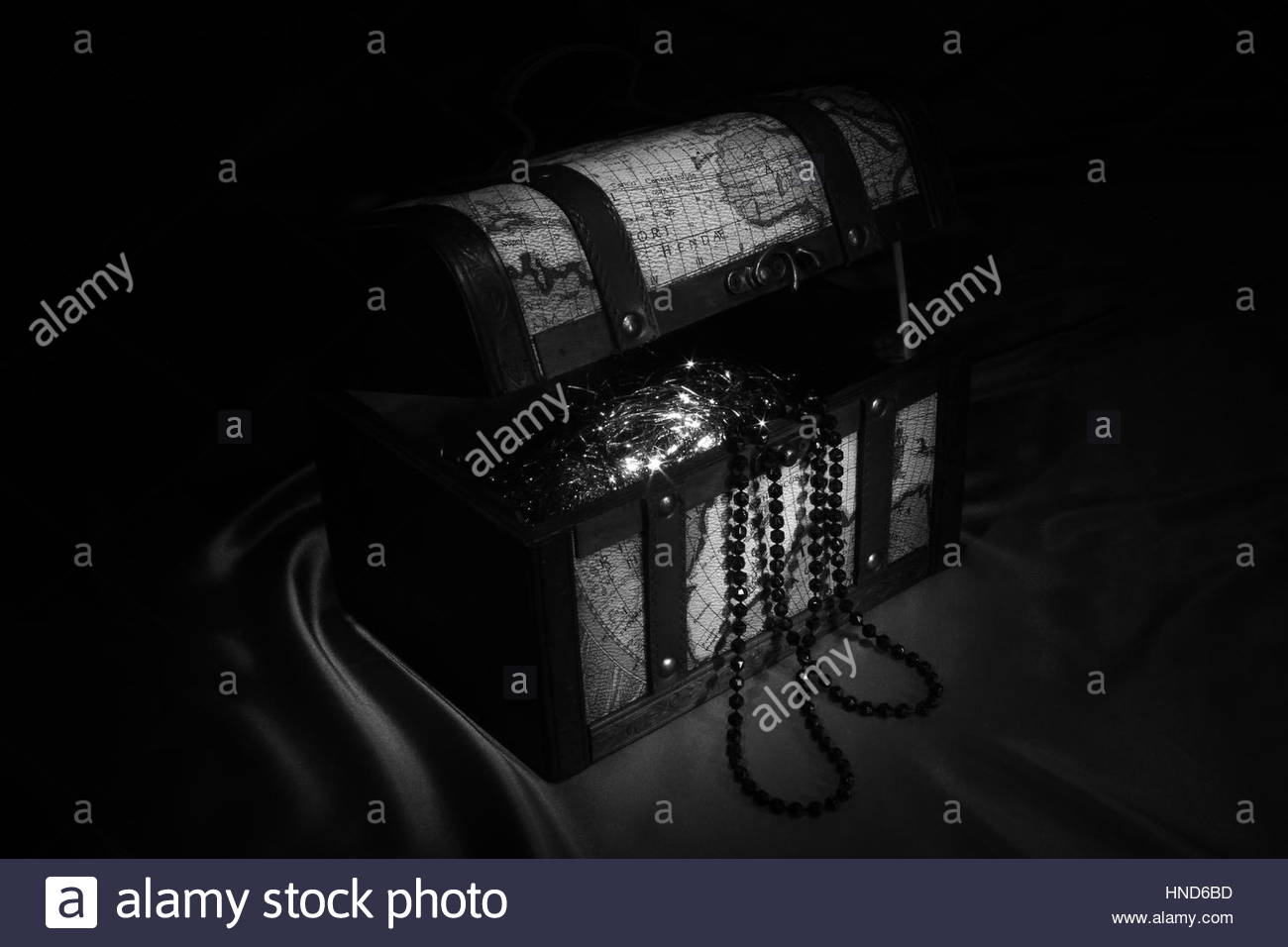 Treasure Chest Black and White Stock Photos & Images - Alamy