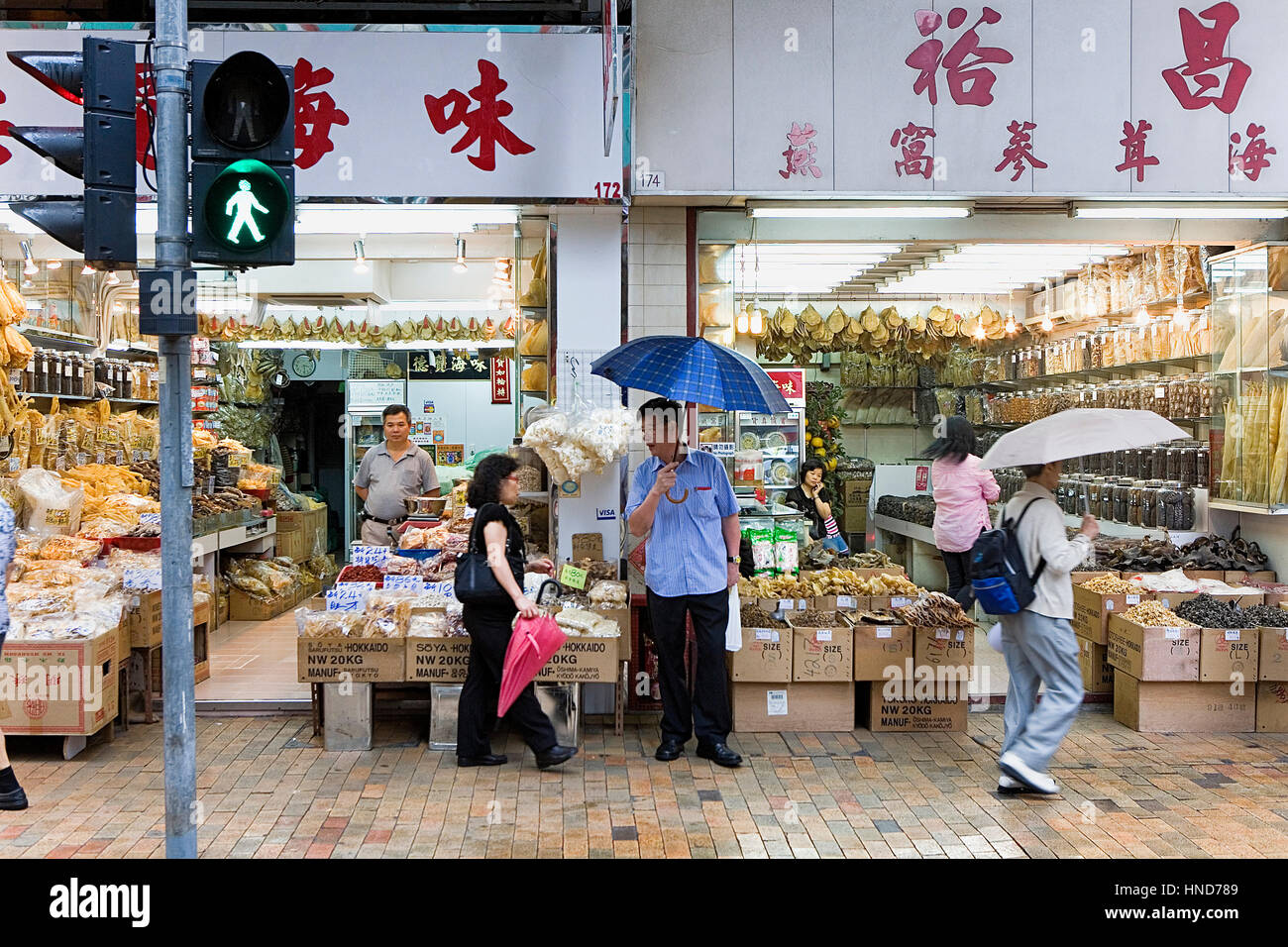 Dried seafood shops, Des Voeux Road West,Sheung Wan,Hong Kong, China ...