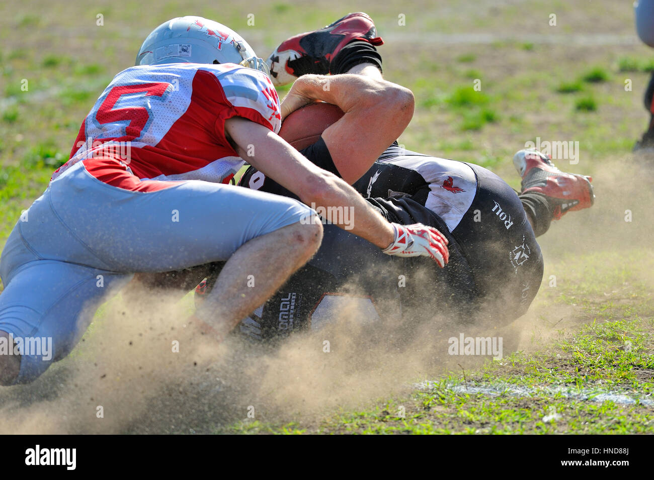 American Football players, in Italy Stock Photo - Alamy