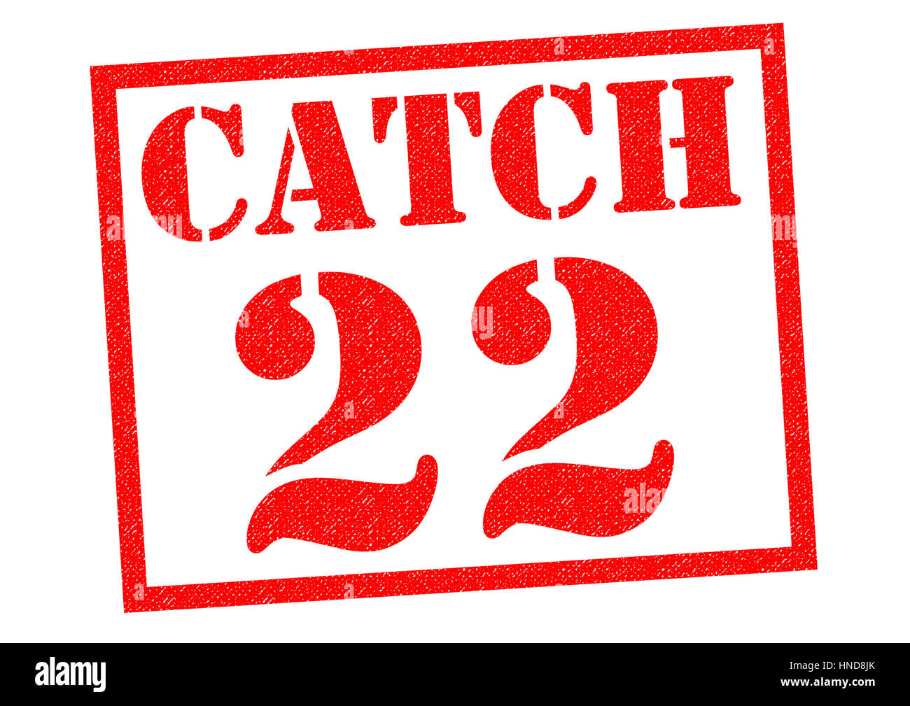 CATCH 22 red Rubber Stamp over a white background Stock Photo - Alamy