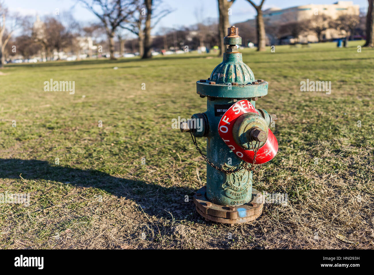 Washington DC, USA - January 28, 2017: Fire hydrant with out of service ...