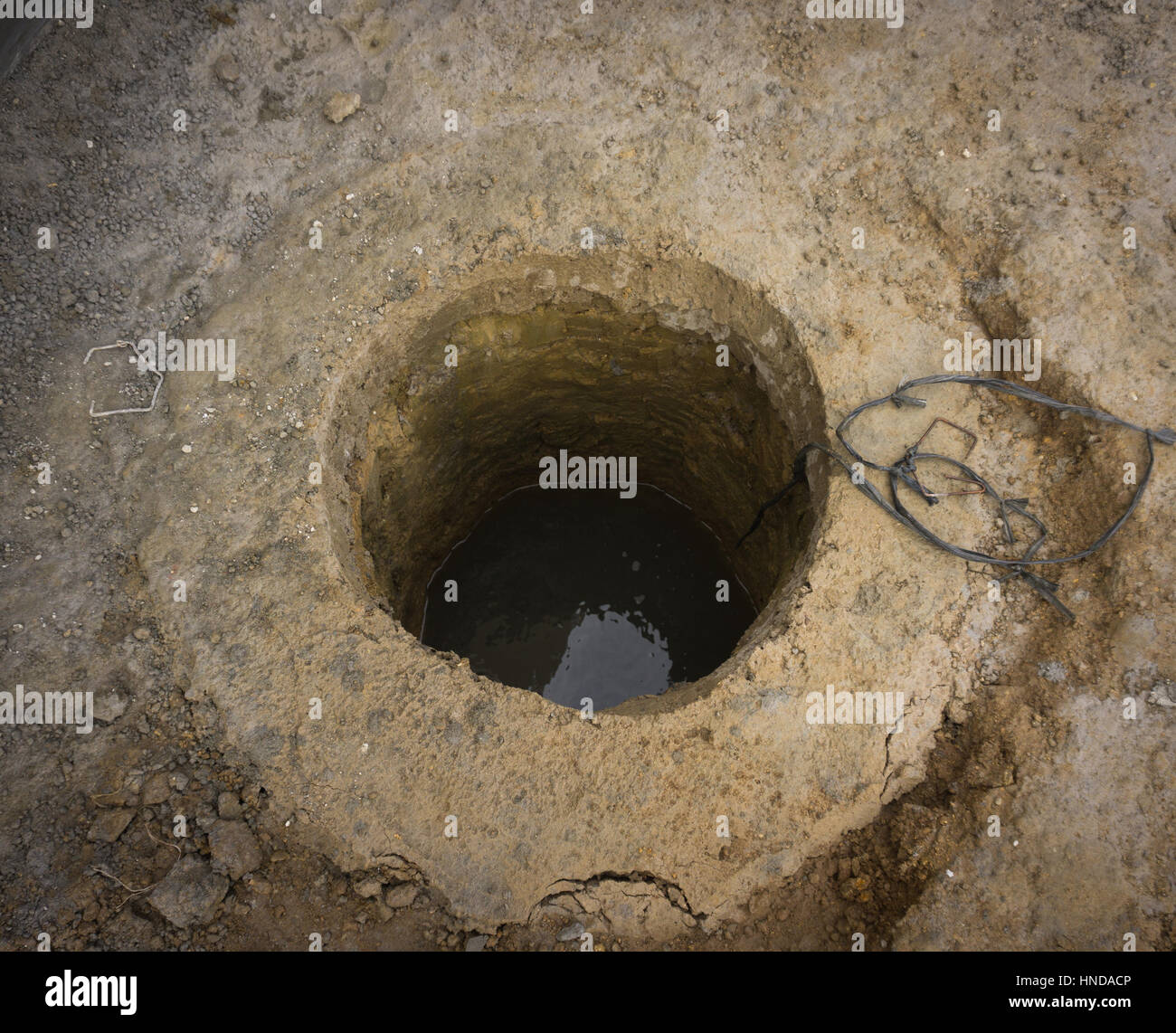 Digging a new well for water sources photo taken in Dramaga Bogor ...