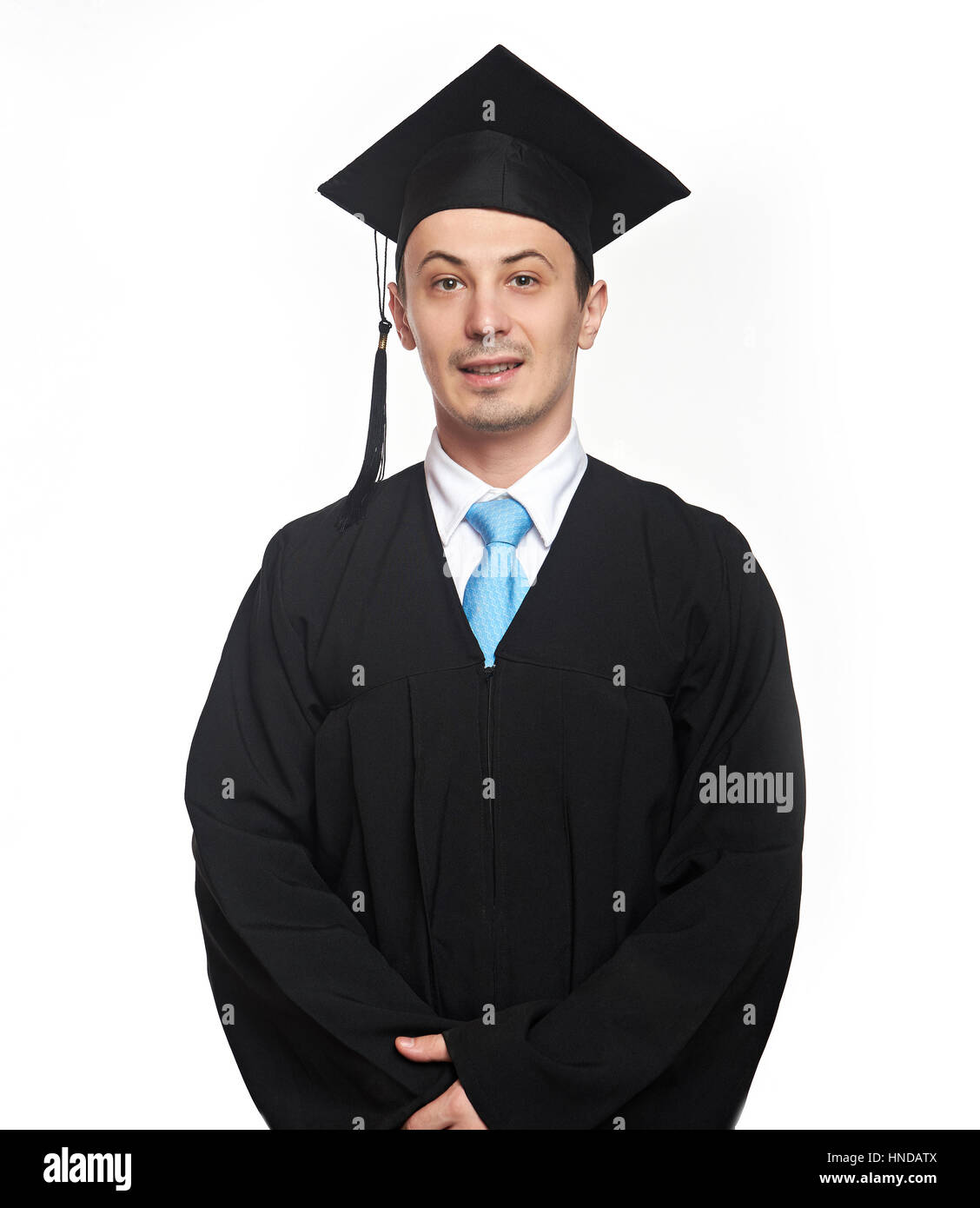 Man graduate student isolated on white background Stock Photo - Alamy