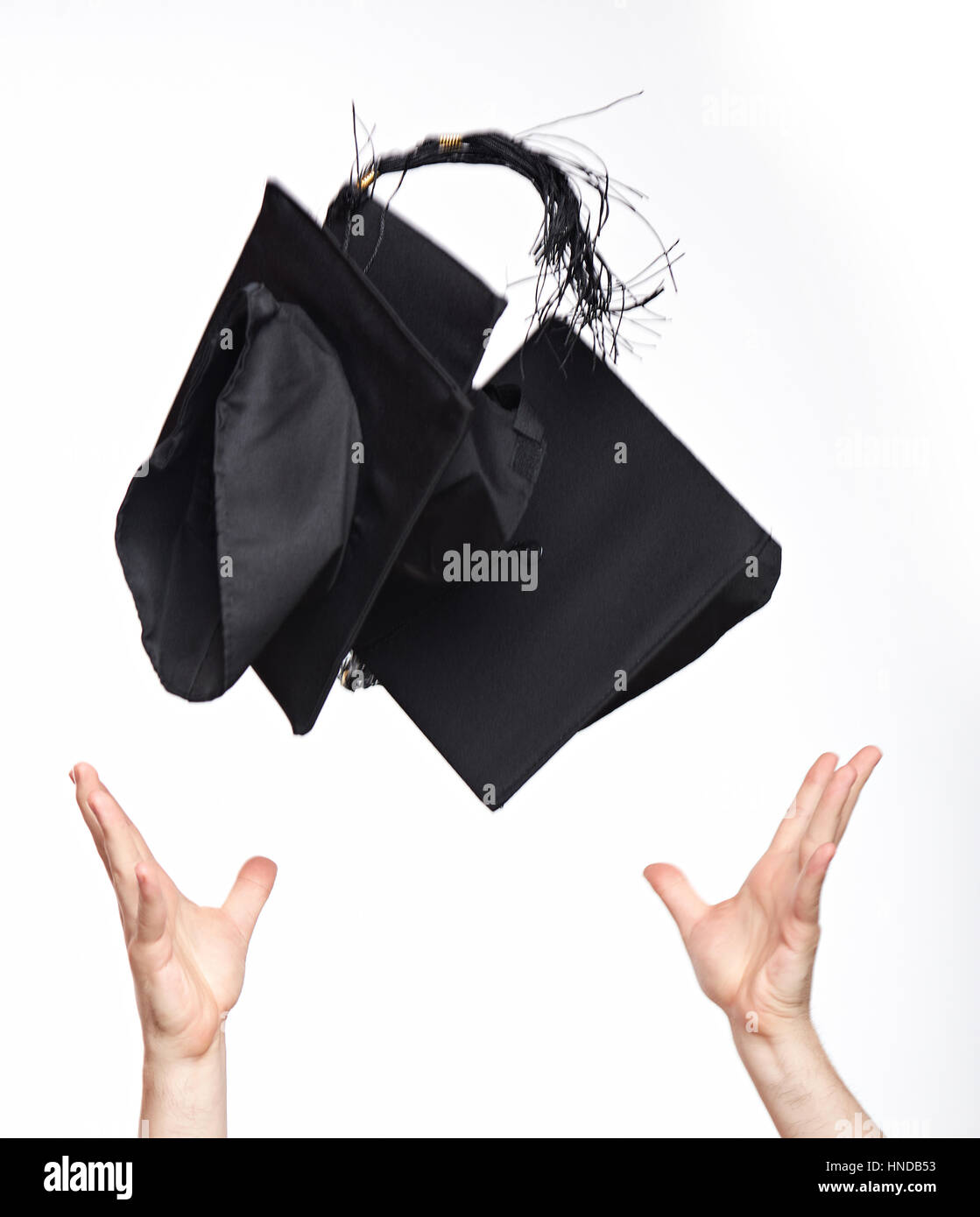 Graduation cap throwing hands hi-res stock photography and images - Alamy