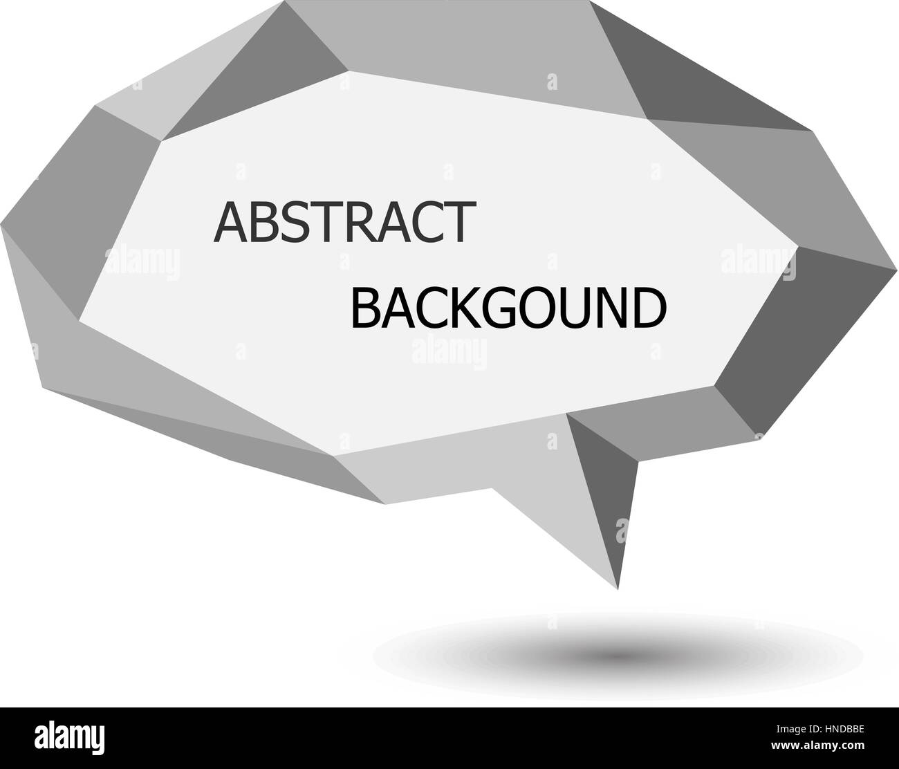 White polygonal geometric speech bubble, stock vector Stock Vector ...