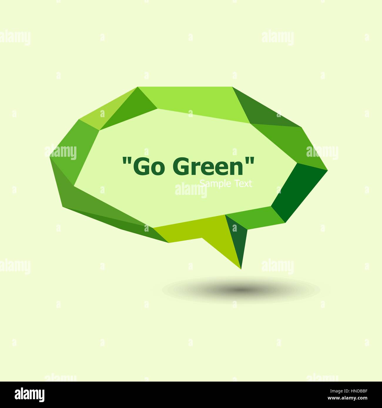 Green polygonal geometric speech bubble, stock vector Stock Vector ...