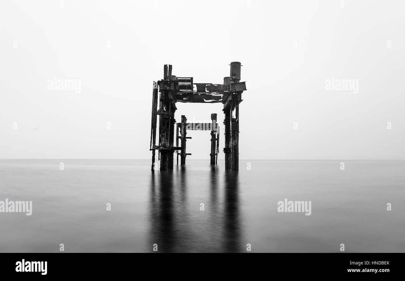 D-Day ruins at Lepe Beach in Hampshire Stock Photo - Alamy