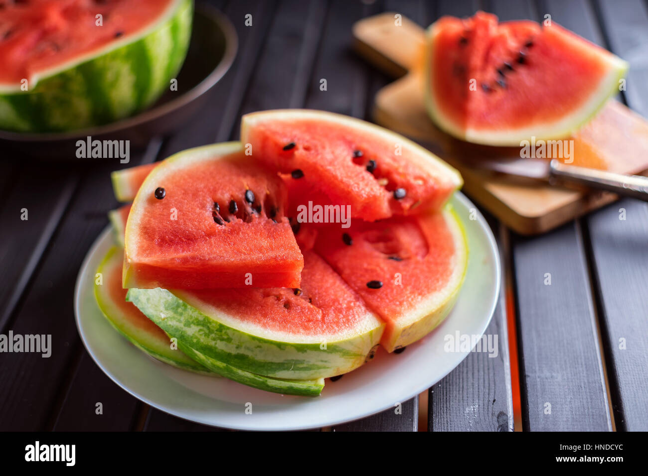 Slices of watermelon Stock Photo - Alamy