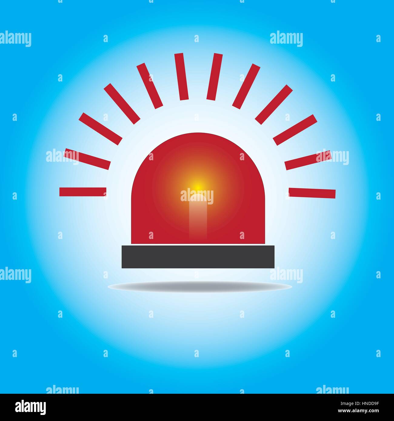 Siren Red Flashing Emergency Light Stock Vector Image & Art - Alamy