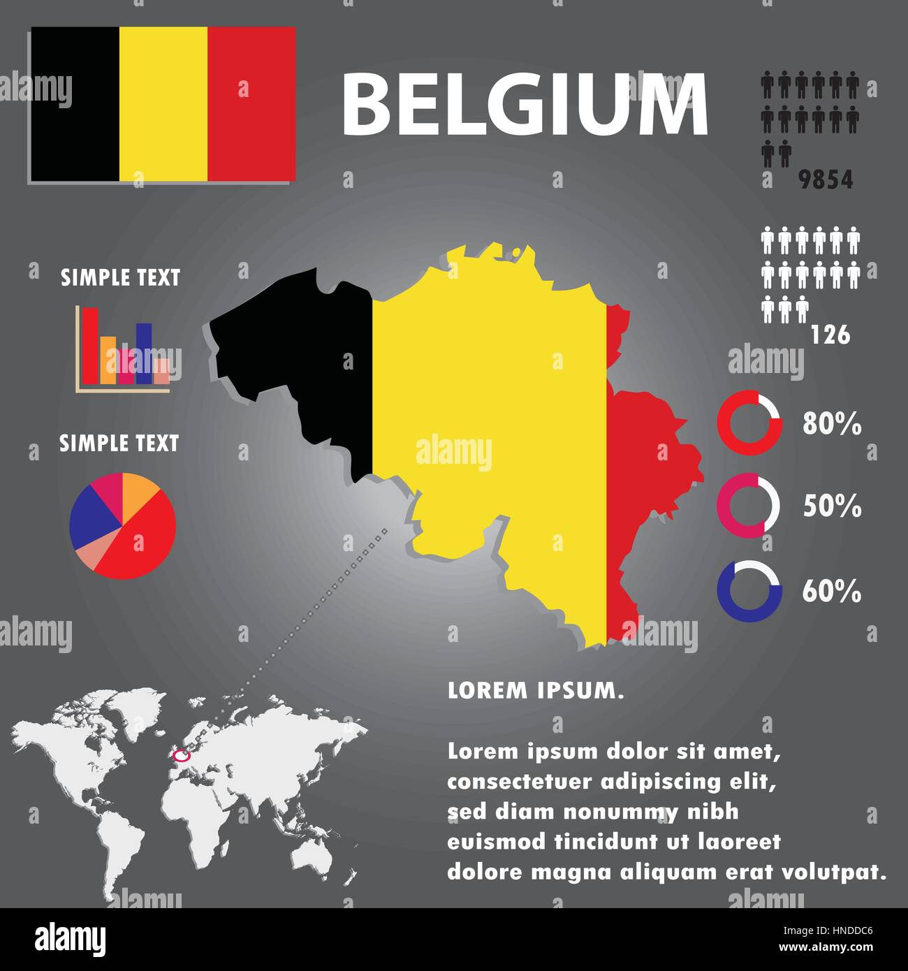 Belgium Country Infographics Template Vector Stock Vector Image & Art ...