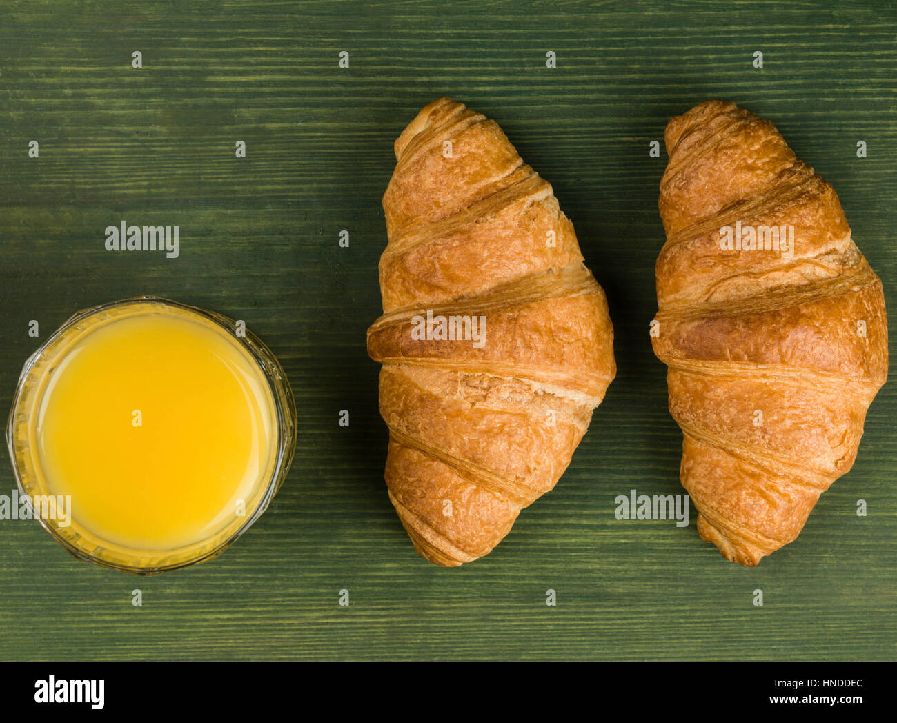 Healthy Croissants And Orange Juice Breakfast Stock Photo - Alamy